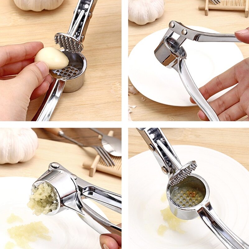 1pcs Garlic Press Crusher Kitchen Cooking Vegetables Ginger Squeezer ...