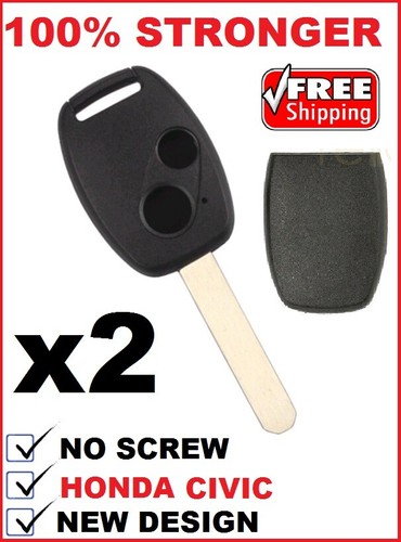 2x 2B FITS HONDA CIVIC REMOTE CAR KEY SHELL REPLACEMENT KEY BLANK ...