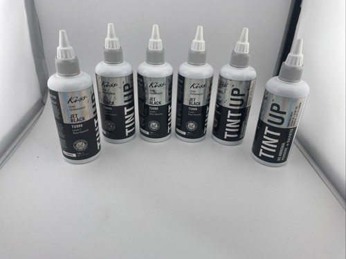 Lot Of 6 KISS TINT UP Jet Black SEMI-PERMANENT HAIR COLOR DYE 5OZ Level ...