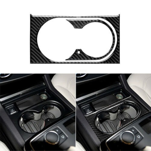 Black Carbon Fiber Gear Shift Box Panel Sticker Cover Trim for Mercedes ...