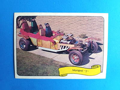 1975 FLEER GEORGE BARRIS KUSTOM CARS STICKER MONGREL T ELVIS PRESLEY ...