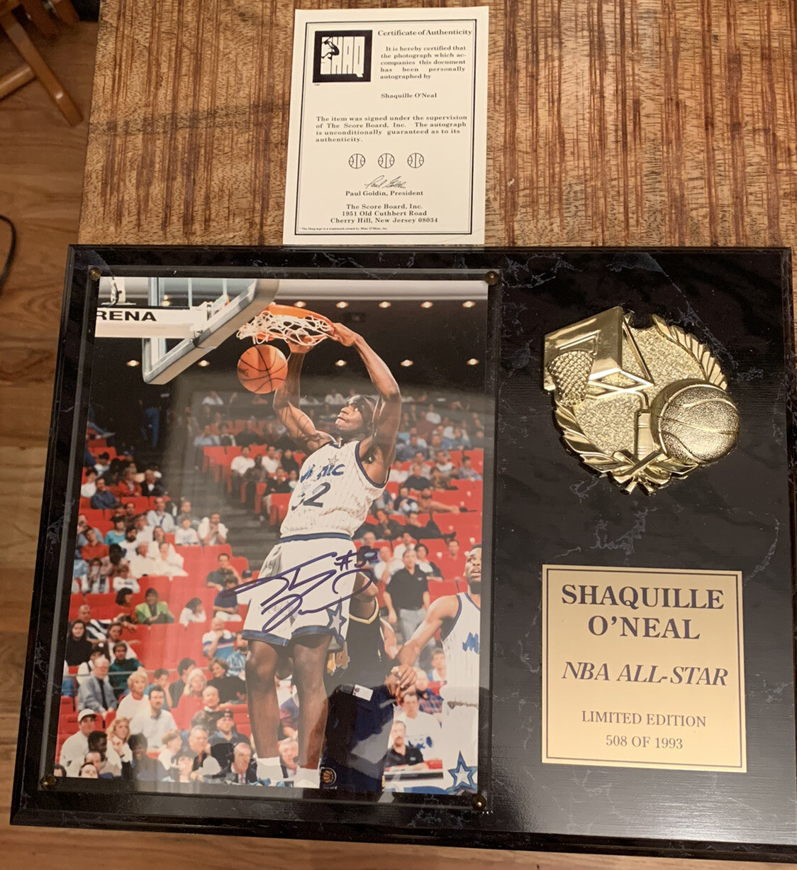 Shaquille O'Neal Orlando Magic Autographed Signed Photo & Plaque W/COA ...