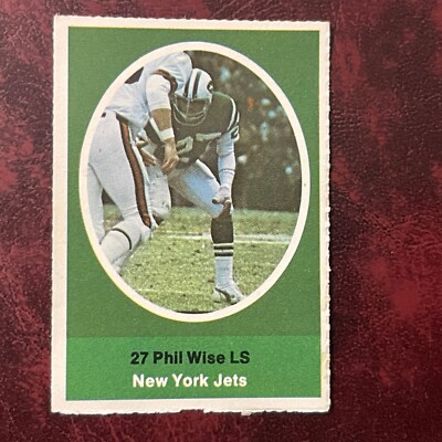 1972 Sunoco NFL Action Set PHIL WISE ROOKIE Stamp NEW YORK JETS | eBay