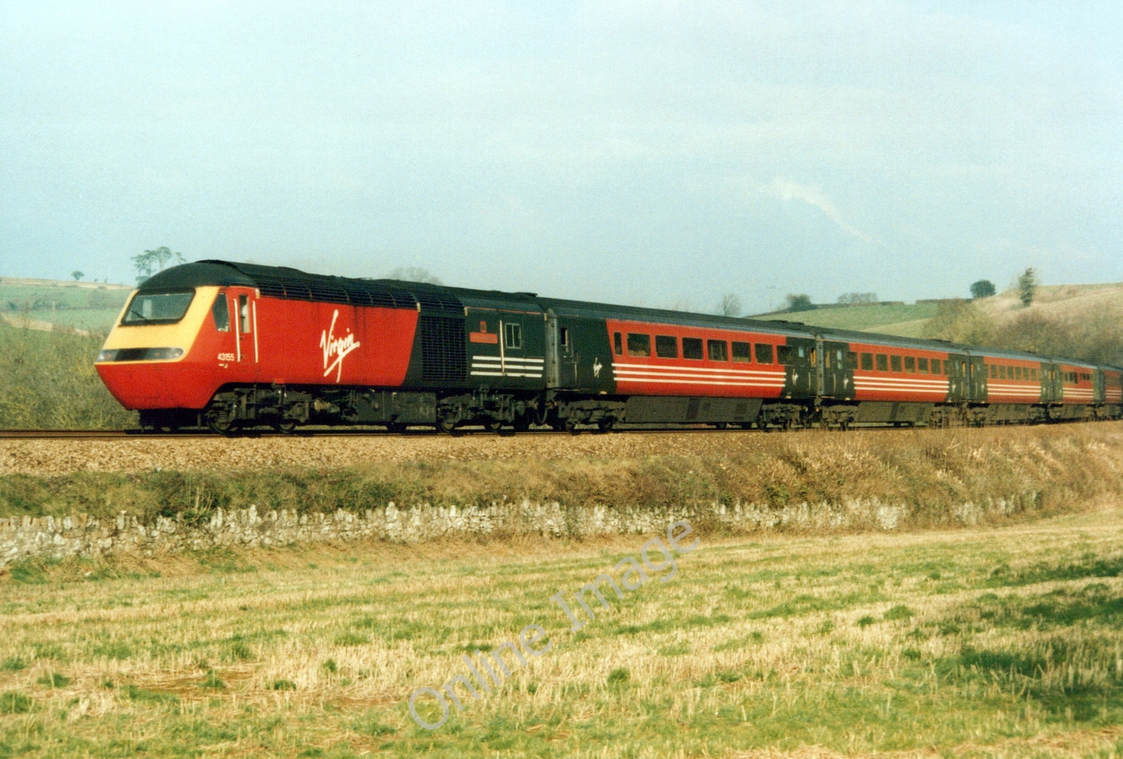Railway Photo 6x4 Class 43 HST 43155 Virgin Stoneycombe 12/2/2003 0644 ...