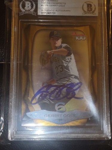 2013 Bowman Top 100 Prospects Authentic Autograph #BTP-6 Gerrit Cole | eBay