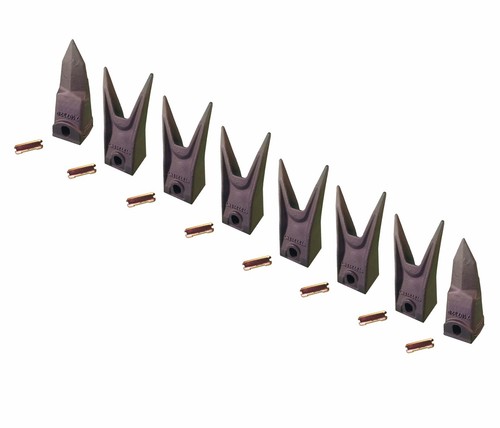 8 - Bobcat Style Excavator, Skid Rock Bucket Teeth & Pins - 7107321 ...