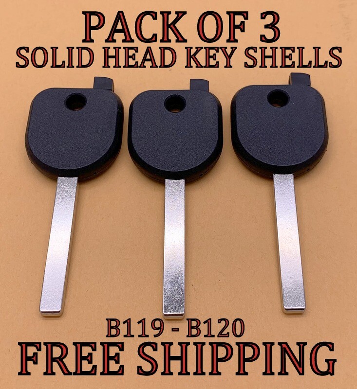 X3 B119 B120 HU100 SOLID HEAD TRANSPONDER KEY SHELL CASE BLANK WITH ...