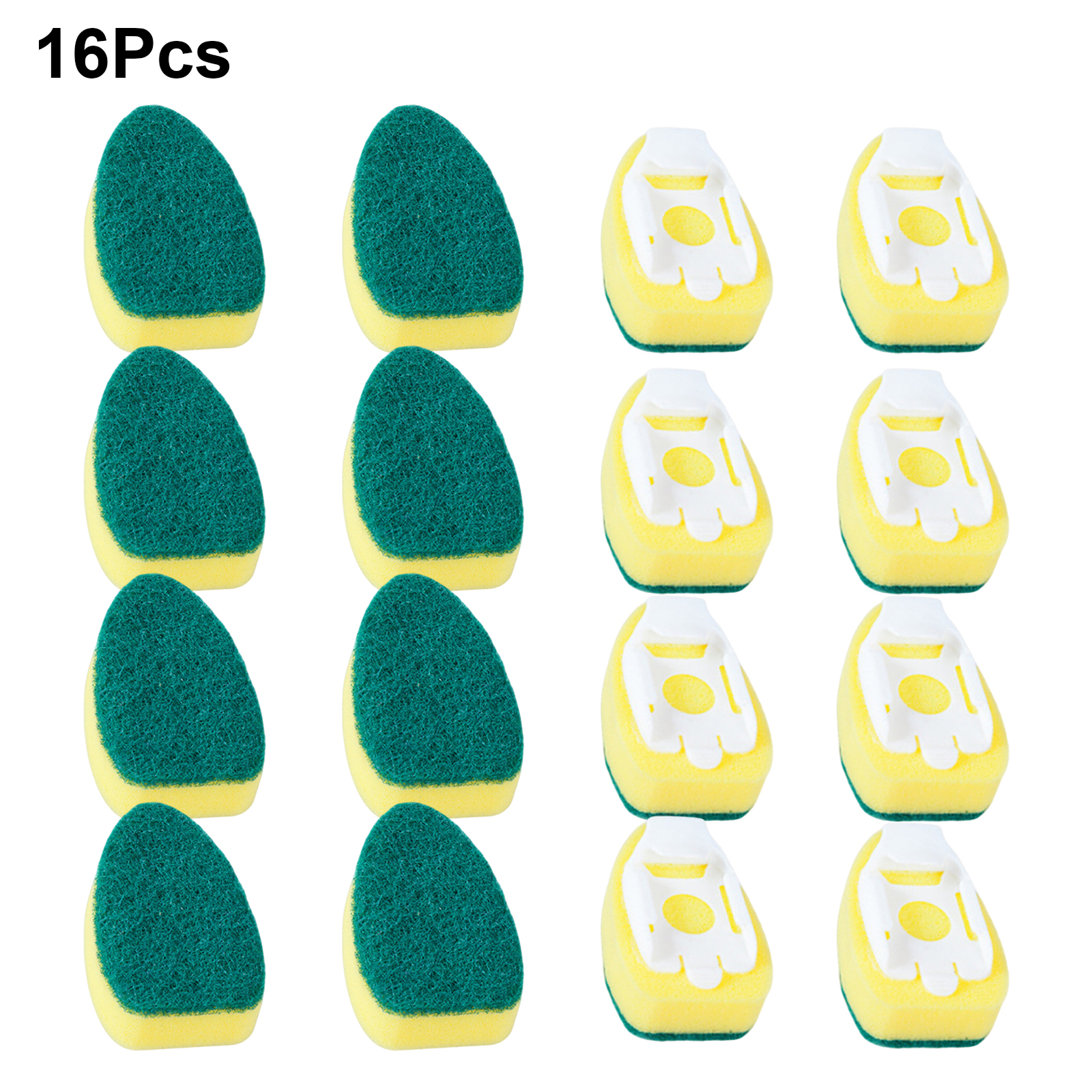 6pcs Quick Save Detergent Common Compatible Sponges Heads Dishwand ...