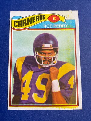 1977 Topps MEXICAN #197 Rod Perry rookie card (RC) Los Angeles Rams ...