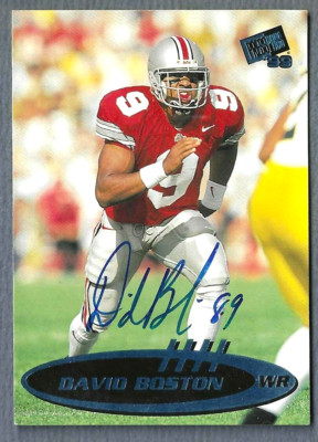DAVID BOSTON 1999 PRESS PASS OHIO STATE AUTOGRAPHED SIGNED CARD ...