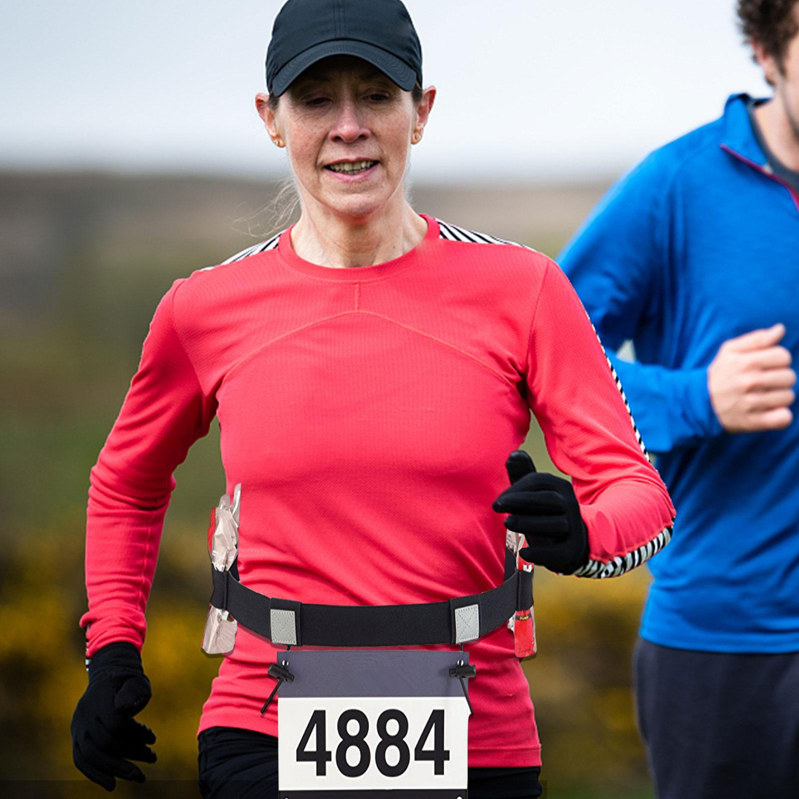 1pcs Race Number Belt,Resilient Reflective Triathlon Race Belts for ...