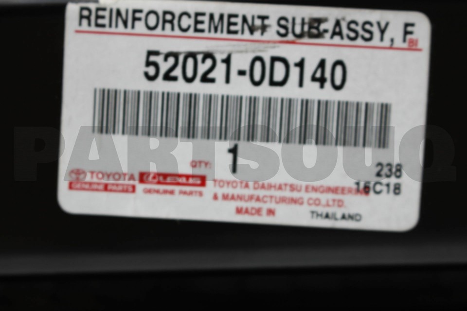 520210D140 Genuine Toyota REINFORCEMENT SUB-ASSY, FRONT BUMPER 52021 ...