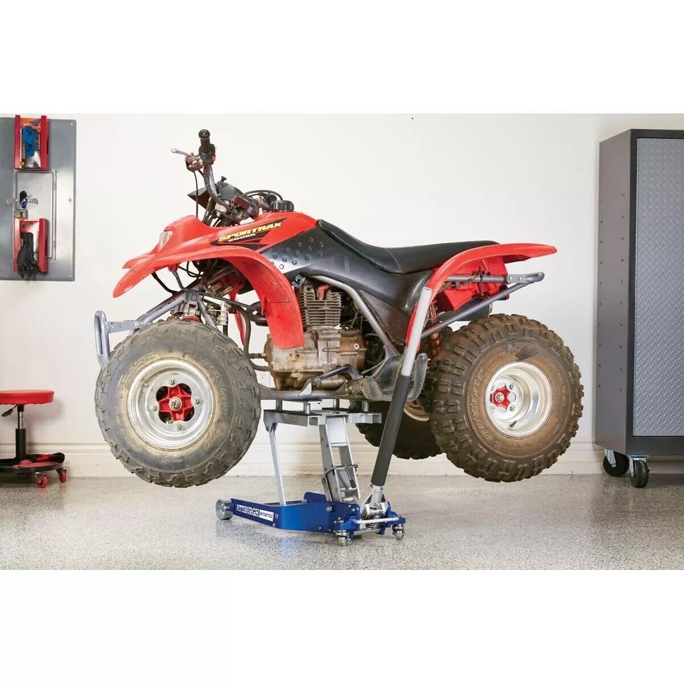1500 lb Capacity ATV Motorcycle Lift Jack Pump Hydraulic Low Profile ...