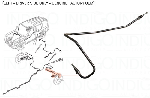 Land Rover LR3 Rear Left Brake Hose Tube LR3-LR021678 | Genuine OEM | 1 ...