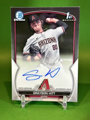 Grayson Hitt 2023 Bowman Chrome 1ST Draft Autograph Diamondbacks Rookie ...