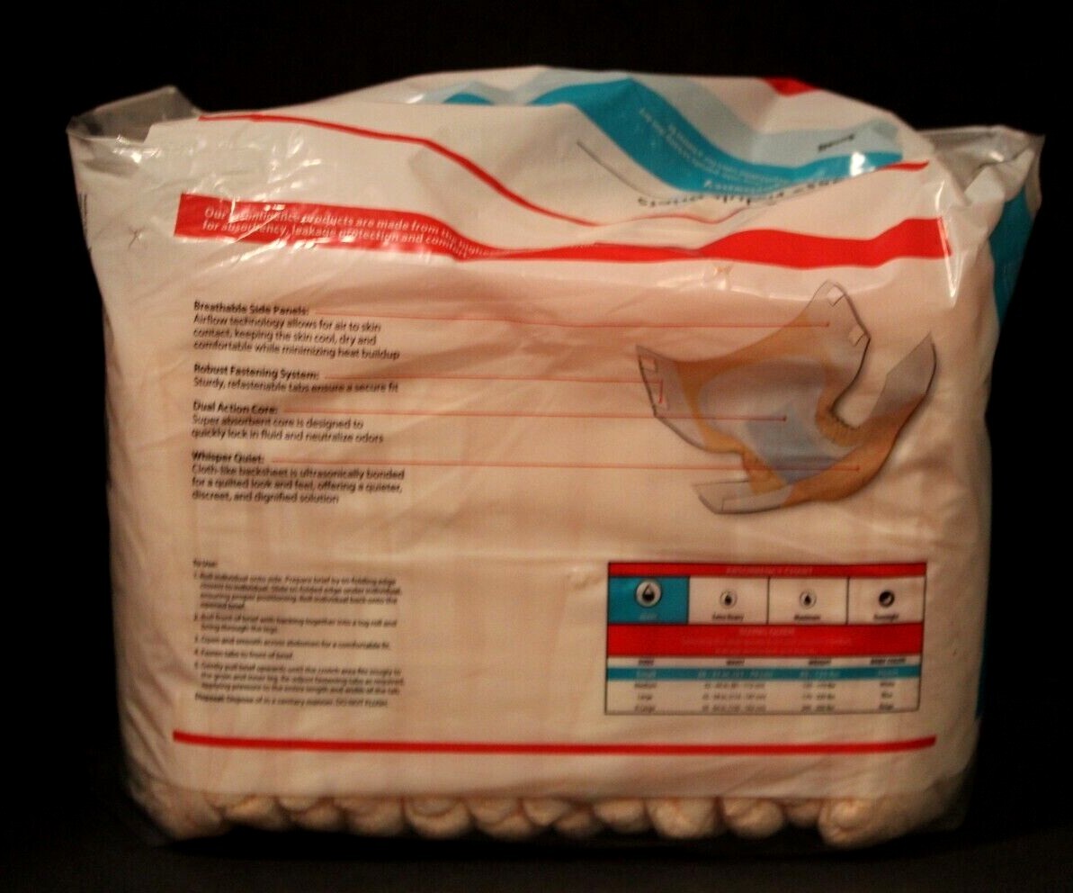 Cardinal Health Quilted Adult Diapers Disposable Incontinence Briefs ...
