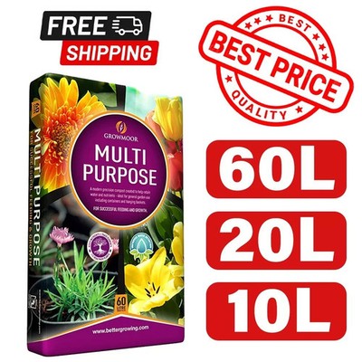 GROWMOOR MULTI PURPOSE SOIL COMPOST FLOWER FERTILISER FOR GARDEN ...