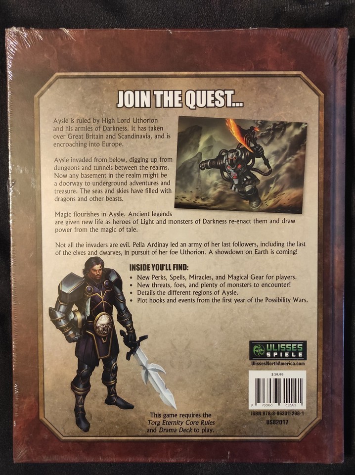 TORG Eternity RPG: Aysle Sourcebook (ULIUS82017) - Hardcover Very Hard ...