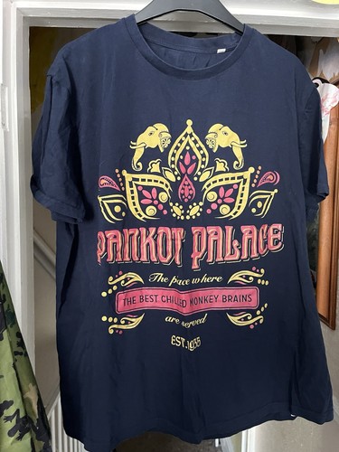 Indiana Jones T Shirt Monkey Brains Pankot Palace | eBay