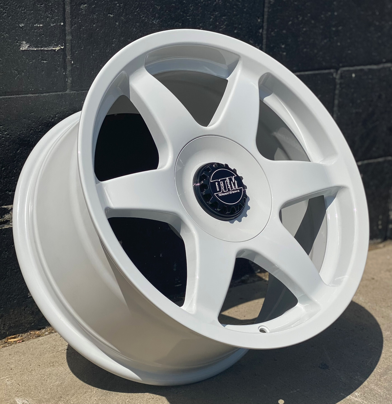 DTM RW03 White Wheels Rims 17x8.5 5x112 +35 Mercedes MBZ 190E Rally ...