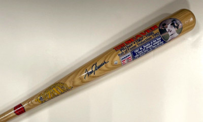 Tom Seaver Auto Signed Cooperstown Bat Co Baseball Bat HOF MLB HOLO ...