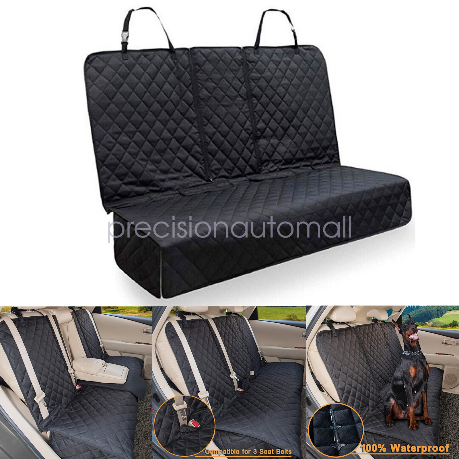 Waterproof Pet Full Rear Row Back Bench Seat Cover Protector for Car ...