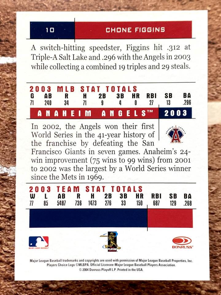 2004 Donruss Team Heroes Chone Figgins #10 | eBay