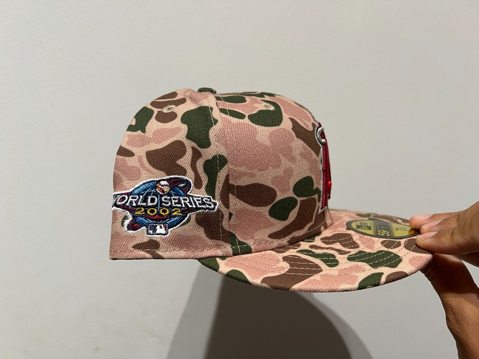 Los Angeles Angels 2002 World Series Duck Camo Fitted Hat - New | eBay