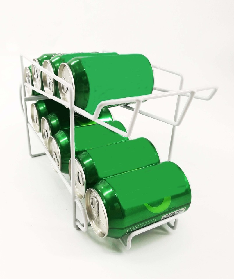 Beverage Soda Coke Can Dispenser Storage Rack Refrigerator Kitchen ...