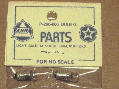 P-260-006 14 VOLT LIGHT BULBS AHM RIVAROSSI NEW PARTS HO SCALE FACTORY ...