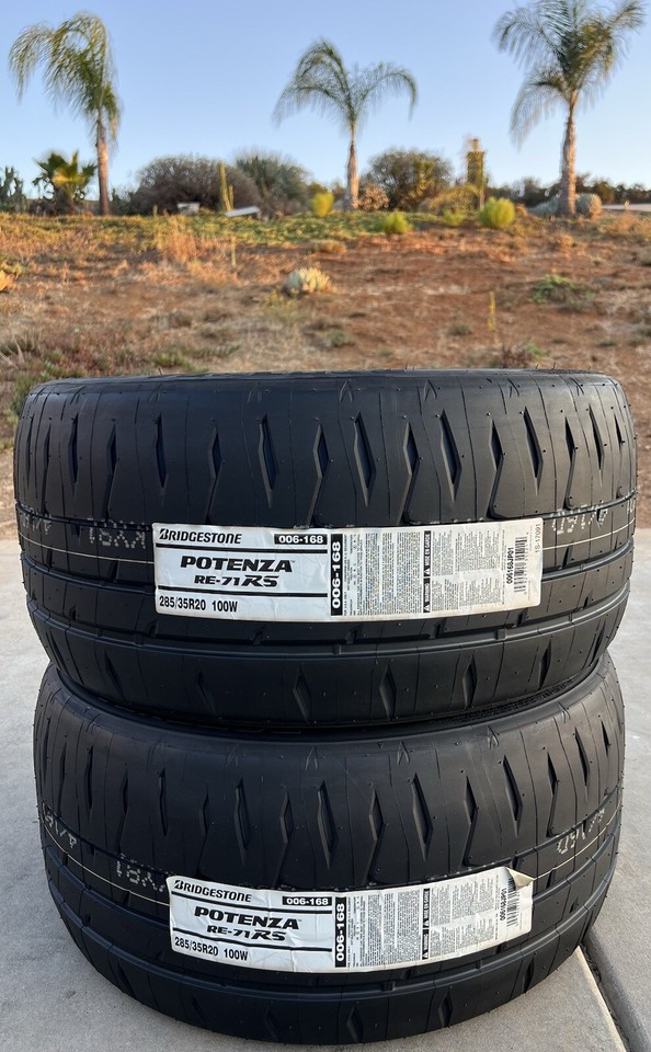 Set of TWO BRAND NEW 285/35R20 Bridgestone Potenza RE-71RS RE71RS Tires ...