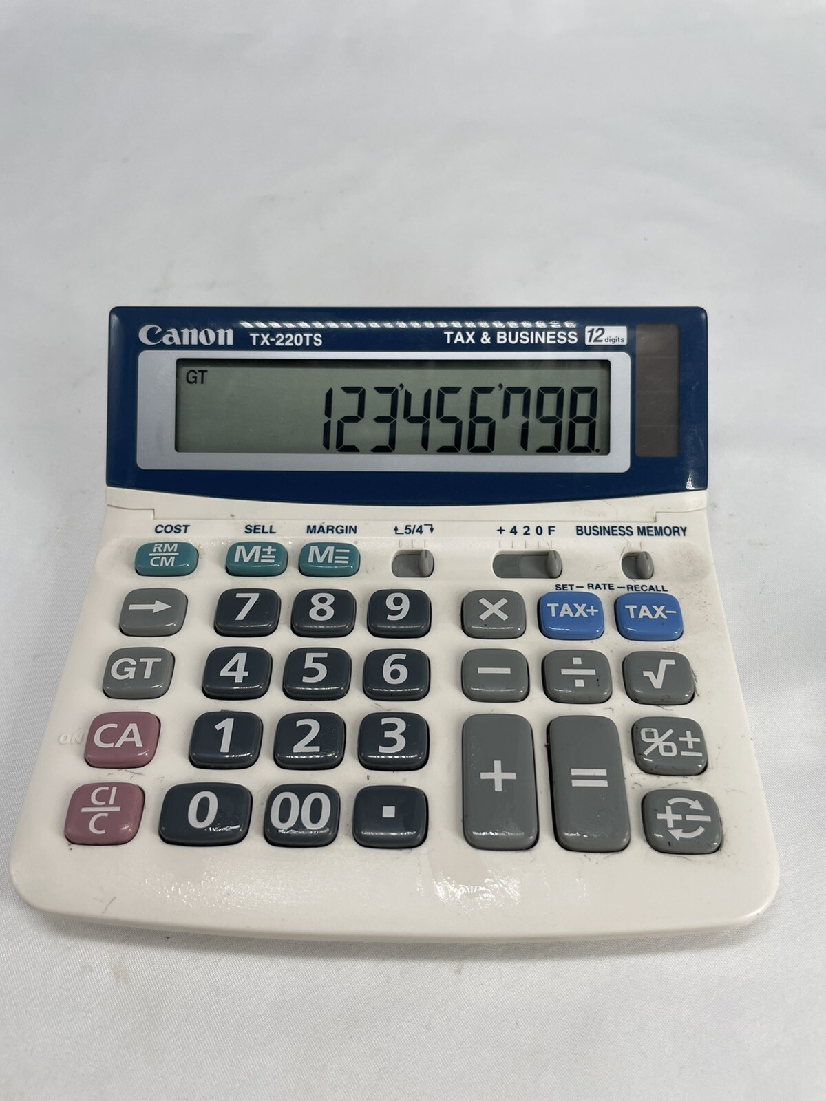 Canon 12 Digit Tax & Business Calculator with Cost Sell Margin TX-220TS ...