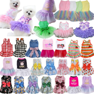 Small Pet Dog Cat Summer Lace Skirt Princess Tutu Dress Puppy Clothes ...