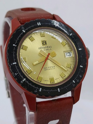 Vintage 1970 Atlantic Skipper Manual Watch Swiss Made. | eBay UK
