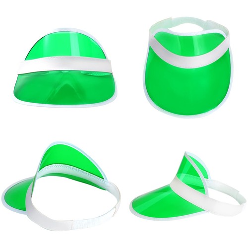 8 Pack Clear Plastic Sun Visor Hat Casino Dealer Poker Visors Beach ...