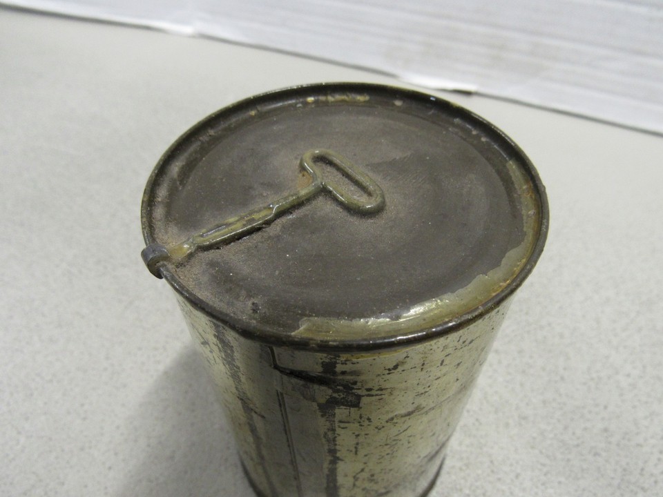 Early WW2 US Army Field Ration Type C B Unit 4 1/2" Tall Can w Key & C ...