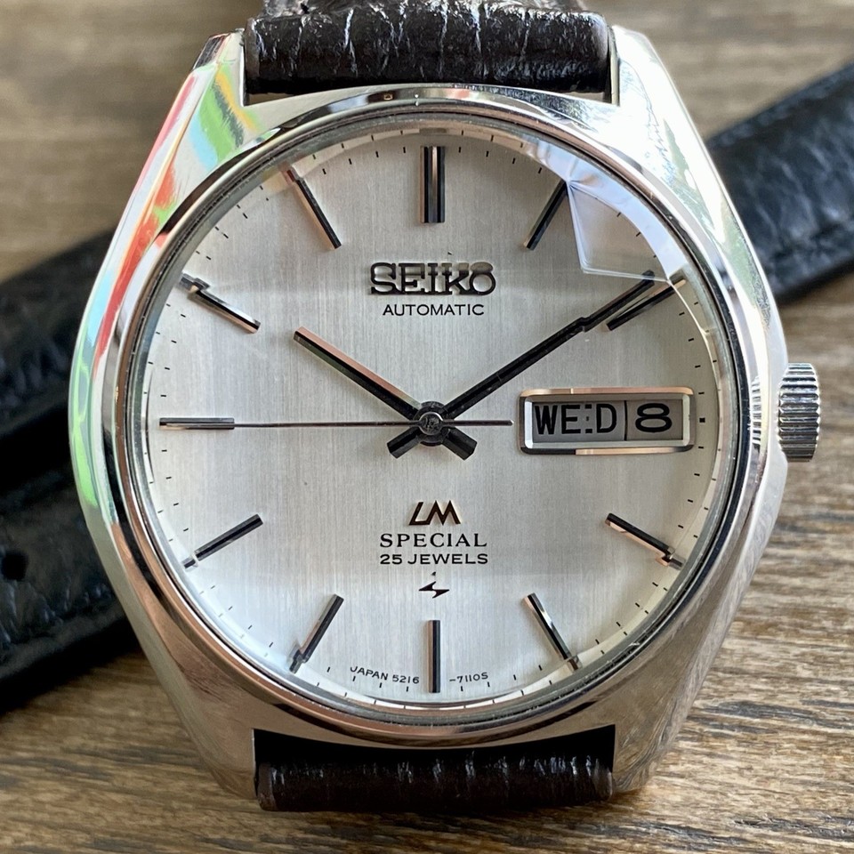 SERVICED Vintage Sept 1974 Seiko LM LordMatic Special 5216-7100 Faceted ...