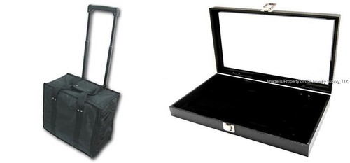 6 Glass Top Black 24 Space Jewelry Pins Display Storage Cases ...