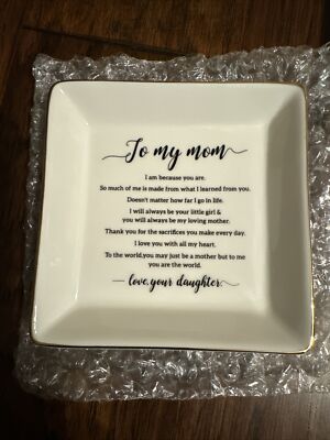 Ceramic Ring/jewelry Dish, Message To Mom | eBay