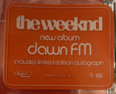 The Weeknd SIGNED dawn FM cd SEALED MINT AUTOGRAPHED w Hype Sticker ...