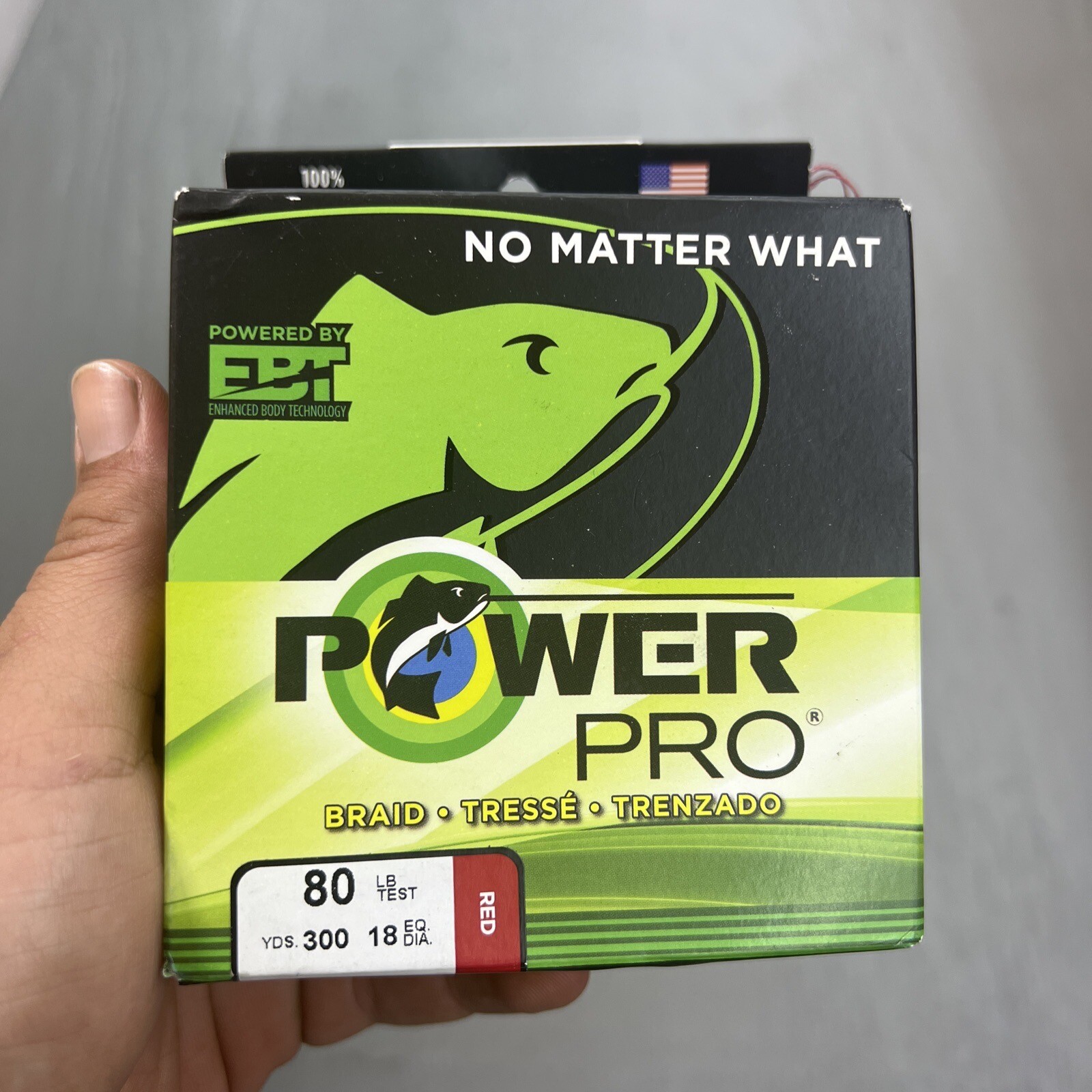 Power Pro Braid Fishing Line 80lb Test 300 Yds Red 100% Spectra Made in ...