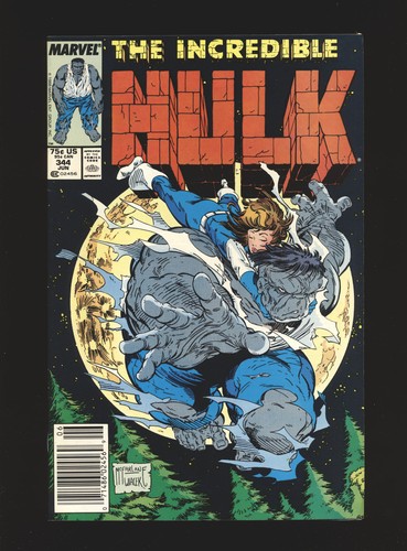 Incredible Hulk # 344 Newsstand - Todd McFarlane cover & pencils VF/NM ...