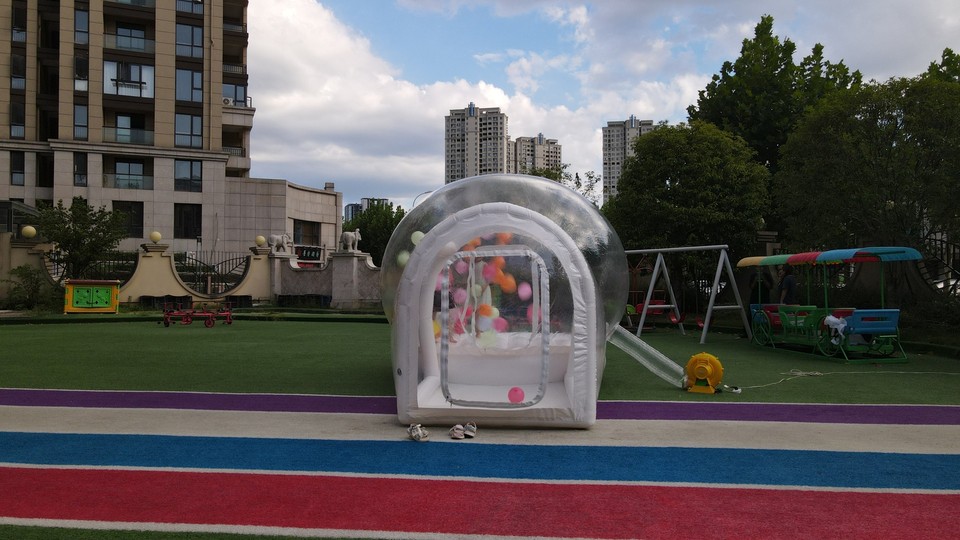 US STOCK Inflatable Trampoline Bubble House Jumping Base For Kids ...