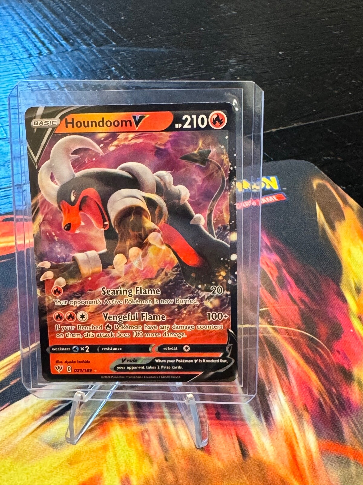 Pokemon TCG - Houndoom V 021/189 Full Art Ultra Rare Holo - Darkness ...