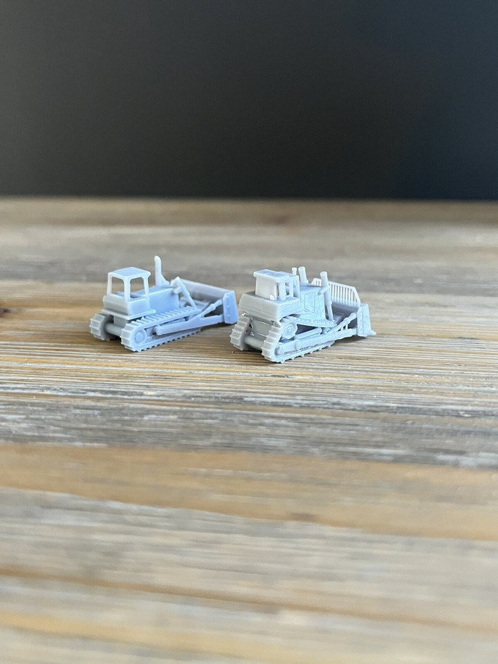 N SCALE 1:160 CONSTRUCTION BULLDOZER SET. (2pk) HIGH TRACK & LOW TRACK ...