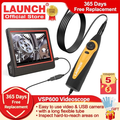 LAUNCH VSP600 Videoscope Camera Endoscope Car Inspection Mirror Waterproof 6LED | eBay Australia