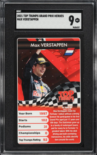 2021 Top Trumps Formula 1 F1 MAX VERSTAPPEN GRAND PRIX HEROES SGC 9 ...