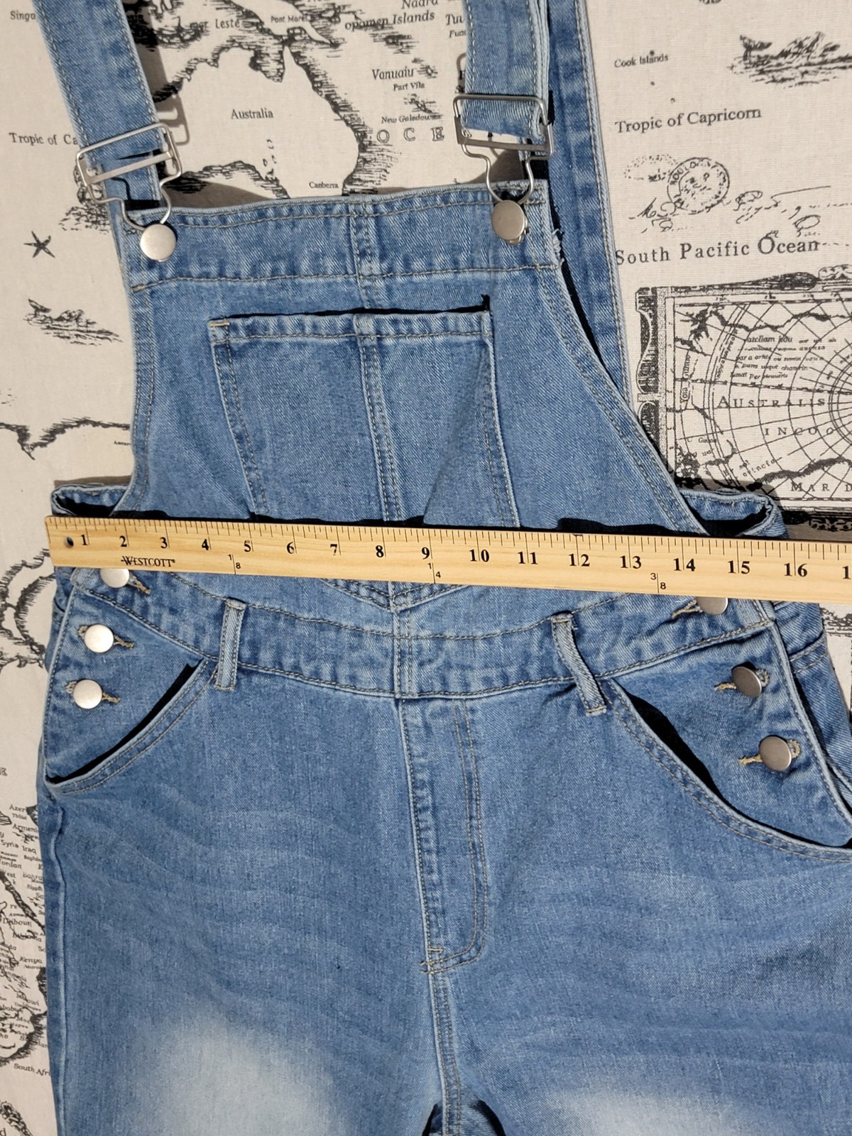 SHEIN SXY Women’s Denim Overalls Blue Wide Leg Adjustable Straps Size ...