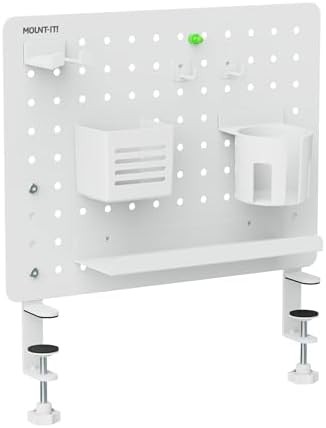 Desk Mounted Pegboard Organizer with 360° Rotation | Includes | eBay