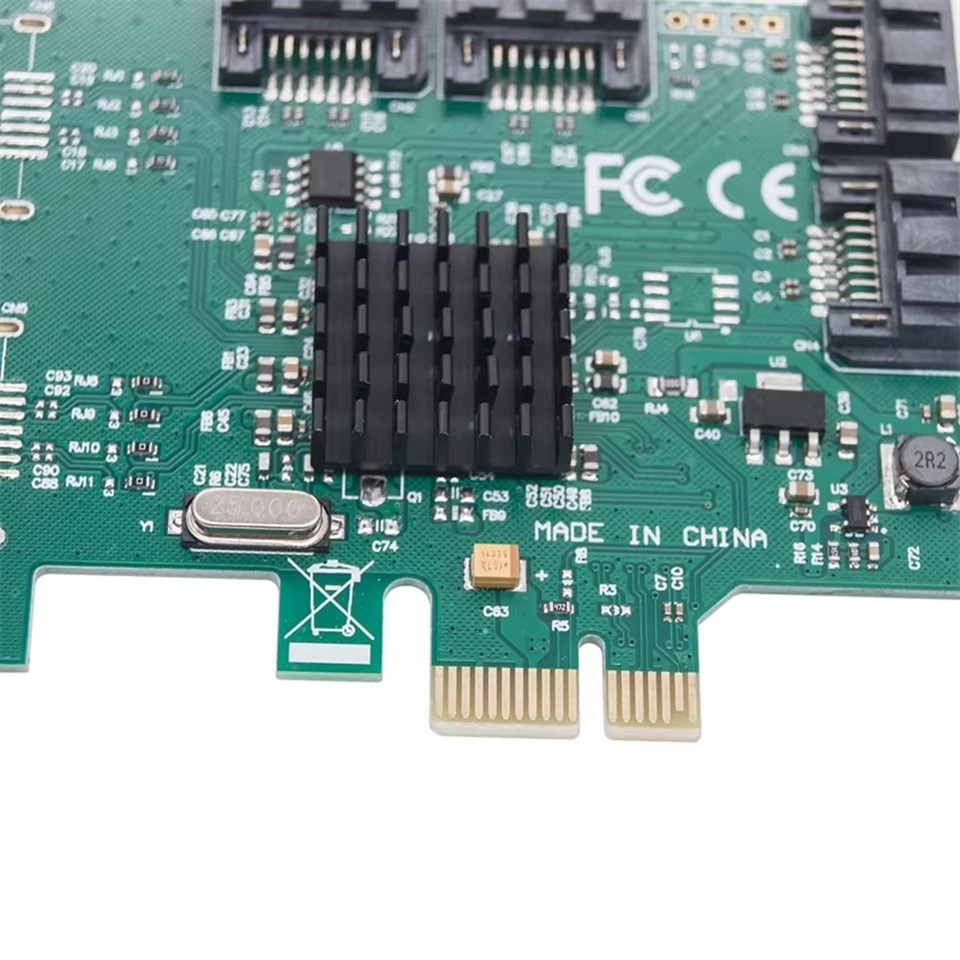 PCIE Erweiterungskartenadapter PCI Express X1 auf 4 Port SATA3.0 ...